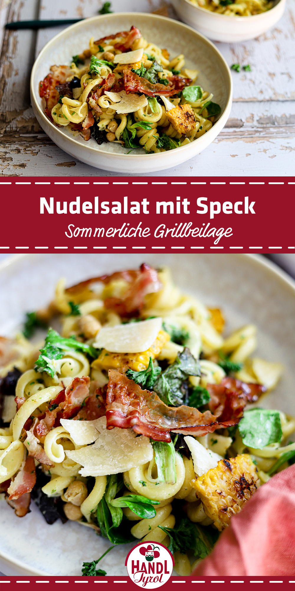 Insalata di pasta tirolese con Pancetta e mais - HANDL TYROL